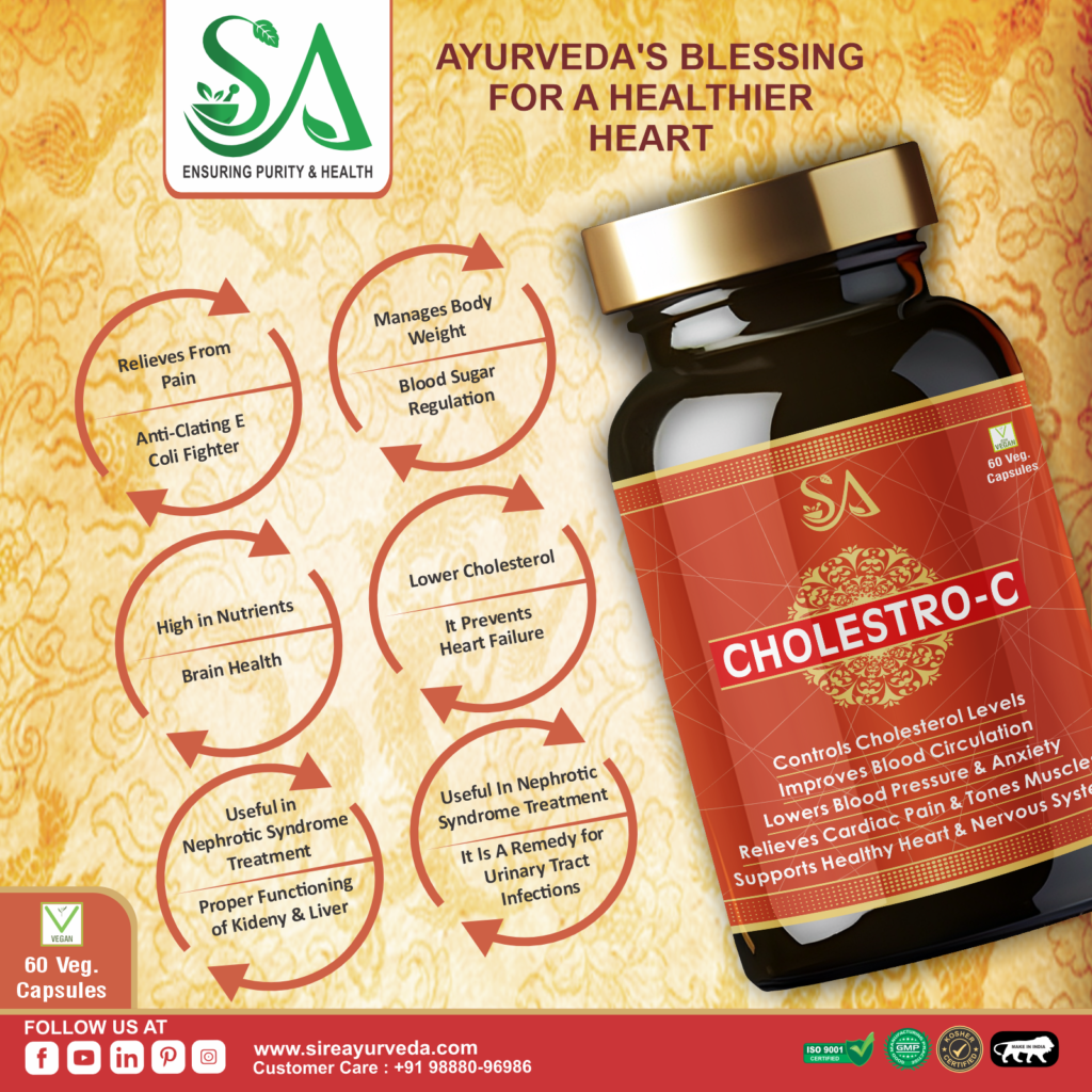 CHOLESTRO-C (Ayurvedic Supplements For Helps Blood Cholesterol & Sugar ...